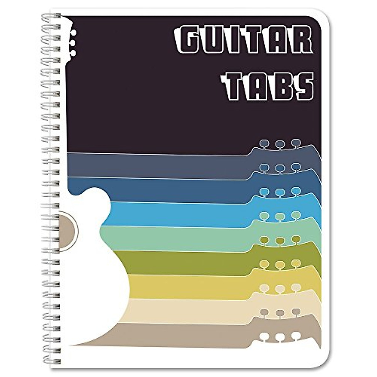 BookFactory Guitar Tablature Notebook/Guitar Music Tabs Journal - 120 Pages, Wire-O, 8 1/2 x 11 Tablature Format (JOU-120-7CW-A(Guitar-Tabs))