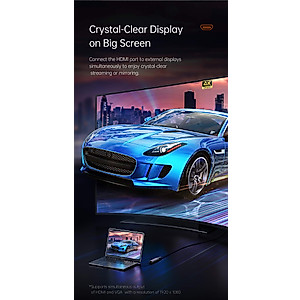 Mcdodo USB C Hub Adapter, 6 in 1 Type C Hub with 4K USB C to HDMI, 2 USB 3.0 Ports, SD/TF Card Reader, 100W USB C PD Charging Thunderbolt 3, Compatible with MacBook Pro Air, Chromebook Pixel, Phone