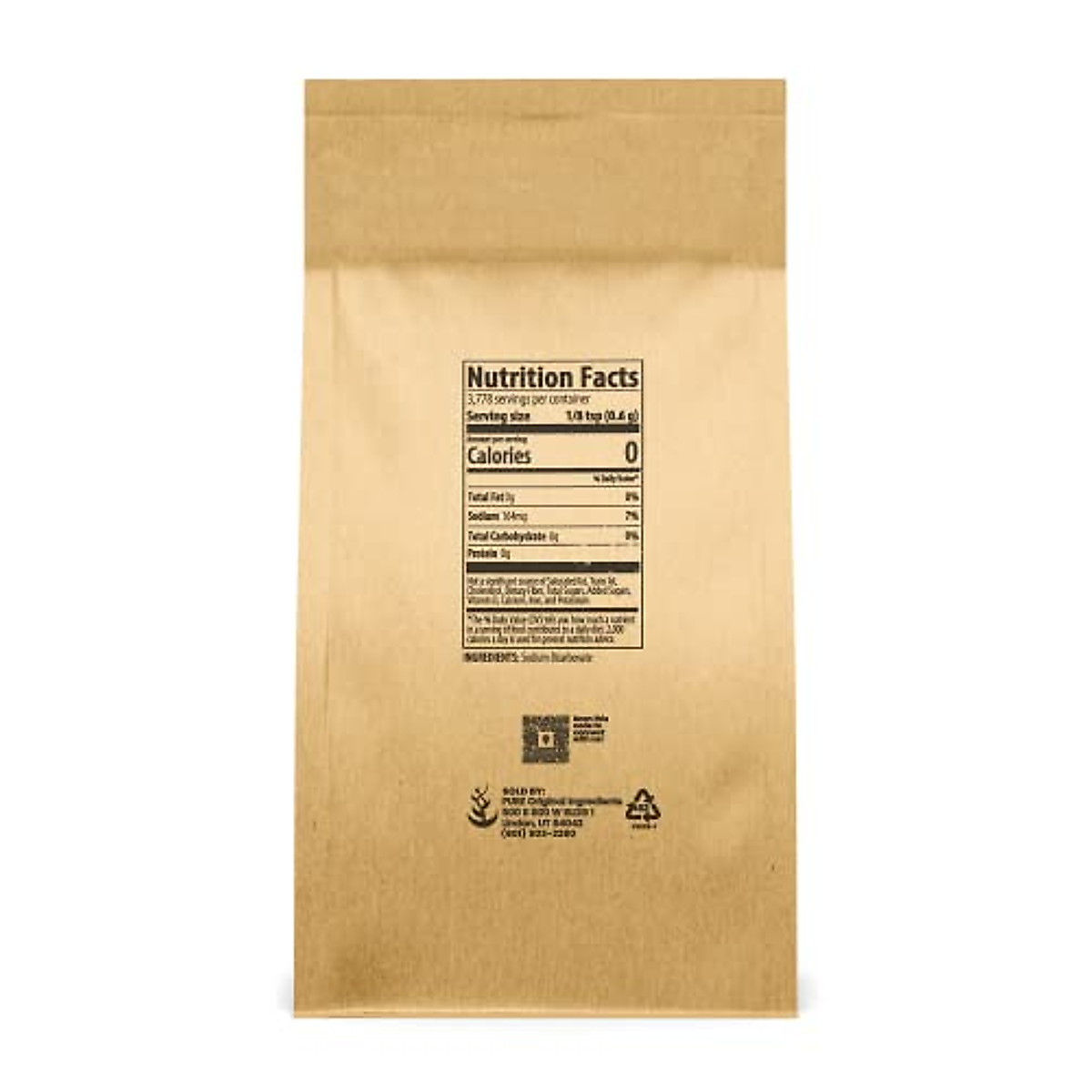 Pure Original Ingredients Sodium Bicarbonate (Baking Soda) (5 lb) Eco-Friendly Packaging, Always Pure, No Fillers Or Additives