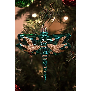 Clever Creations Dragonfly Christmas Ornament Set of 4 Pieces, Shatterproof Holiday Décor for Christmas Trees, Peach, Pink and Teal