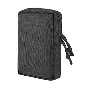 Xxerciz Admin Molle Pouch, Tactical Pouch EDC EMT Utility Bag Waterproof Multi-Purpose Large Capacity Pouch Tool Bag, 1680D Nylon Medical Organizer Bag for Outdoor Activities (Black - Small Size)