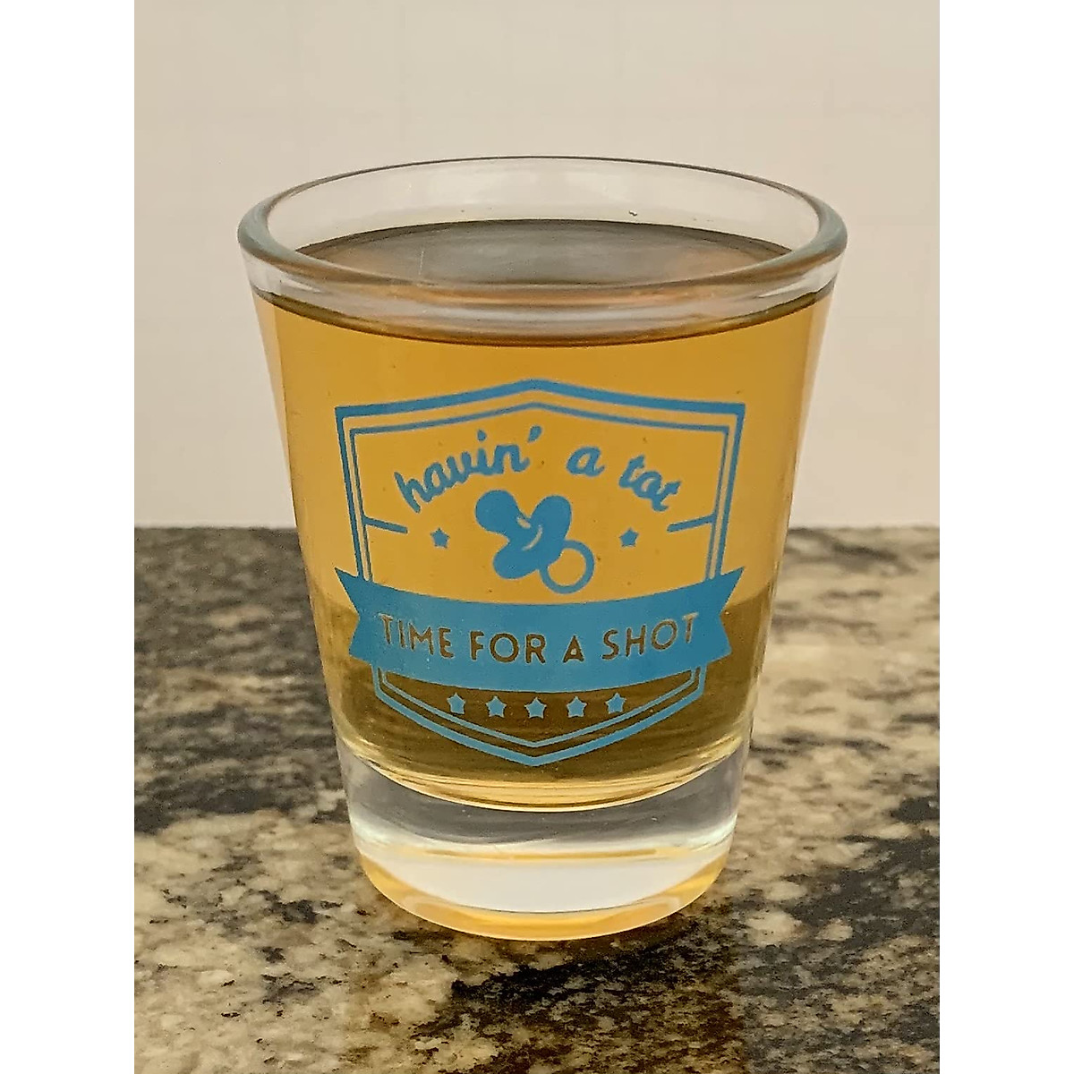 GO FROZEN Baby Announcement Shot Glass-Pregnancy Reveal Grandparents/Uncle/Aunt/Husband-Were Having a Baby Announcements-Baby Boy Blue