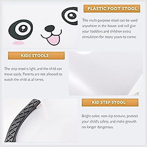 Gadpiparty Step Stool for , Toddler Plastic Potty Step Stool, Bathroom Kitchen Non Slip Step Stool, Toilet Potty Training Step Stool for Baby Toddlers (White)