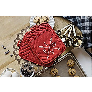 Valentines Day Gift for Her Wife Mom Kitchen Decor Red Potholder - 2 Piece Set