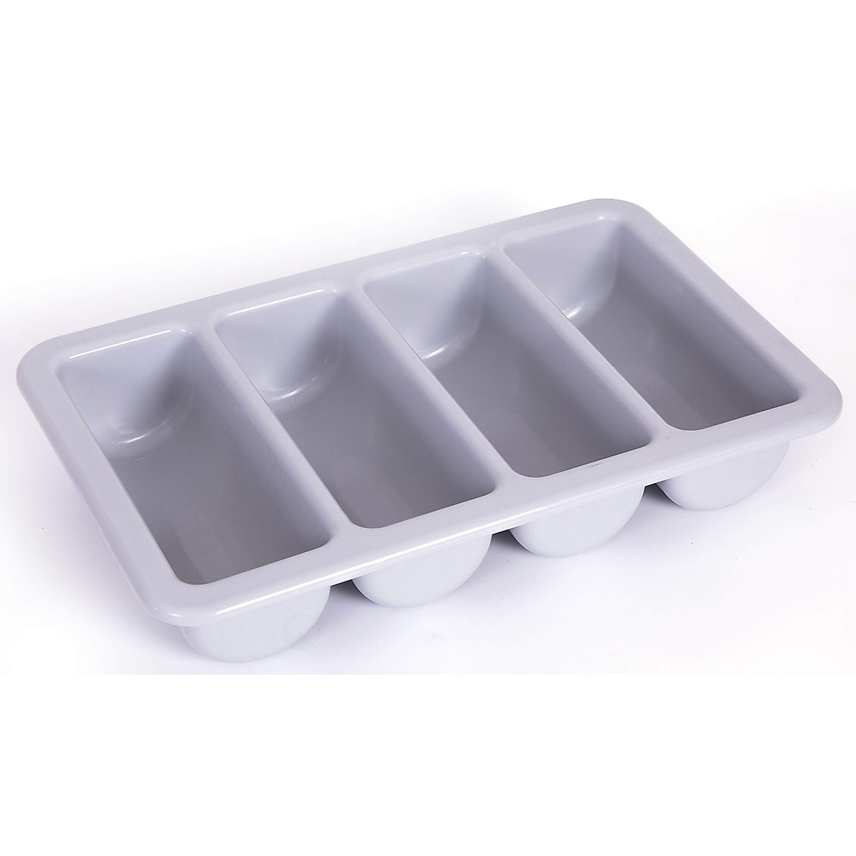 Basicwise 4-Compartment Commercial Cutlery Holder, Set of 4,Gray,QI003406.4