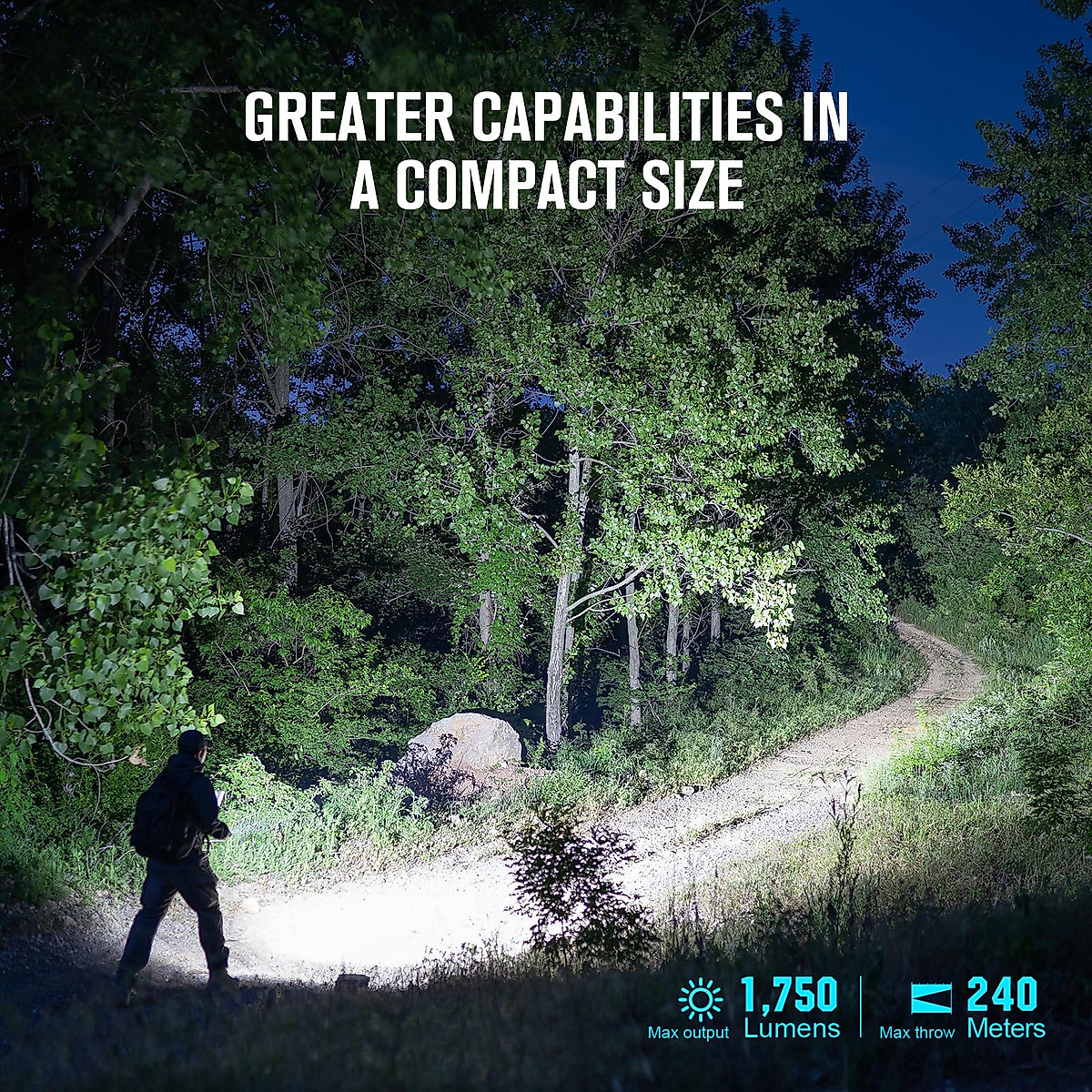 OLIGHT Warrior Mini3 Tactical Flashlight, Dual Switches LED Rechargeable Light with MCC3 Charger, 1750 Lumens Powerful EDC Flashlights for Camping, Emergency and Outdoor (Black)