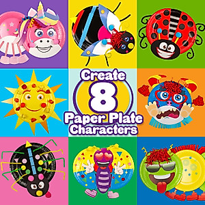 Creative Kids Make & Play Plate Craft Kit - Arts and Crafts Kit for Toddlers Ages 2, 3, 4, 5 Years Party Activity Kits for Toddler 3+