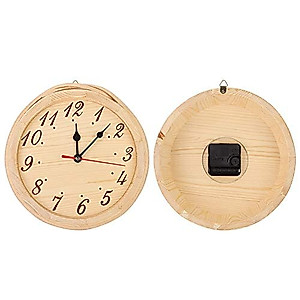 Yyqtgg Sauna Clock, Wood Digital Handcrafted Alarm Analog Clock for Sauna Room Home Bedroom Use Sauna Accessories