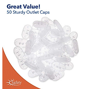 Safety Innovations, Ultimate Outlet Safety Cap, Baby Proofing Outlet Plugs, Child Safety Electrical Outlet Covers, Easy Installation, Protect Toddlers and Babies from Accidental Shock Hazard - 50 Pack