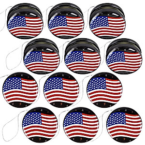 ArtCreativity Metal Stars & Stripes Yoyos, Set of 12 , 4th of July Party Favors, USA Flag Yo-Yo Toys, Fun Patriotic Accessories for Independence, Memorial, and Veterans Day