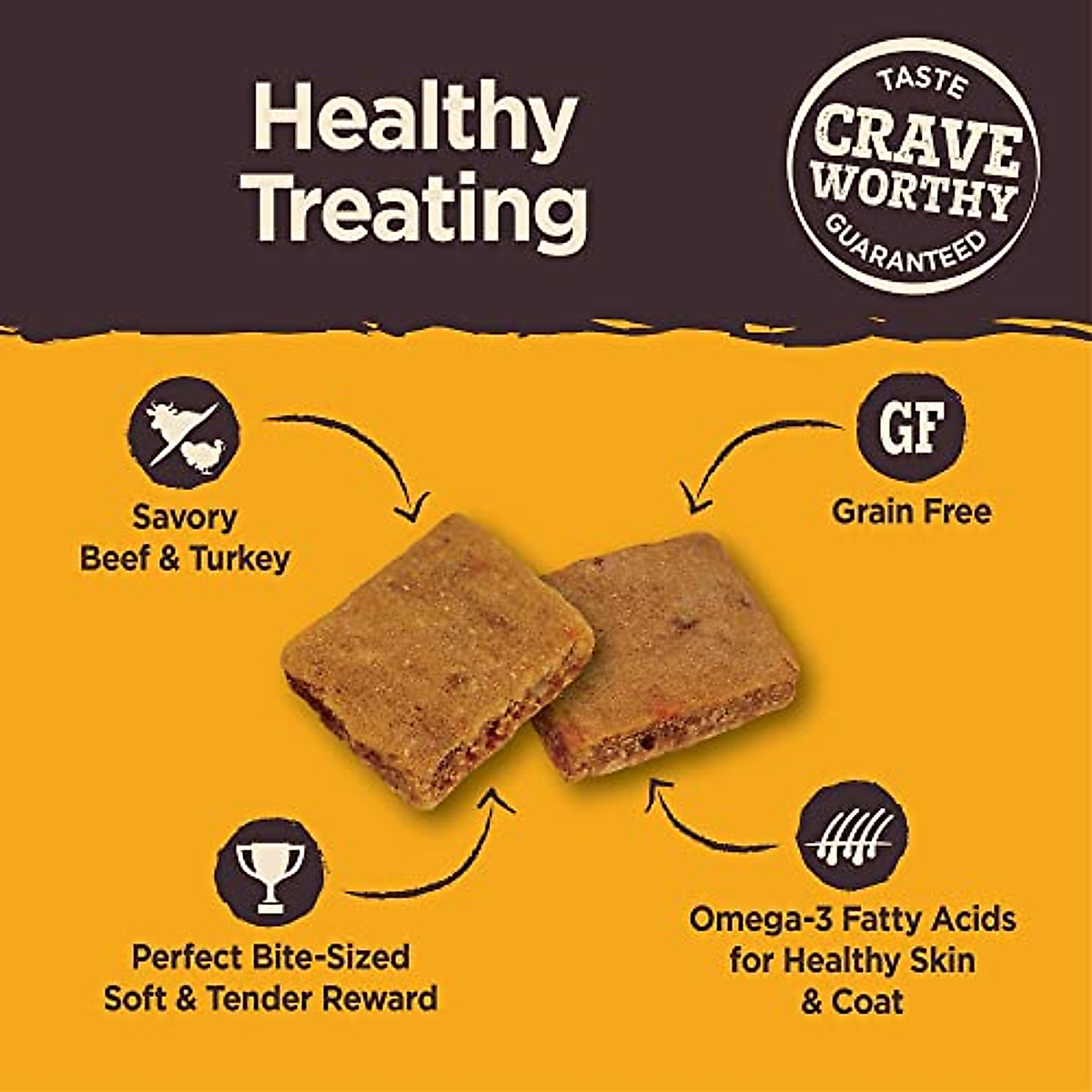 Wellness CORE Brainiac Puppy Soft Training Dog Treats (Previously Puppy Bites), Grain Free, Beef & Turkey, 5 Ounce Bag