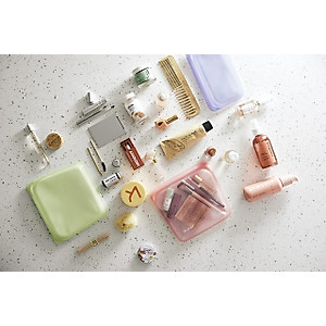 Stasher Reusable Silicone Storage Bags Bundle - Mega & Sandwich (Clear)