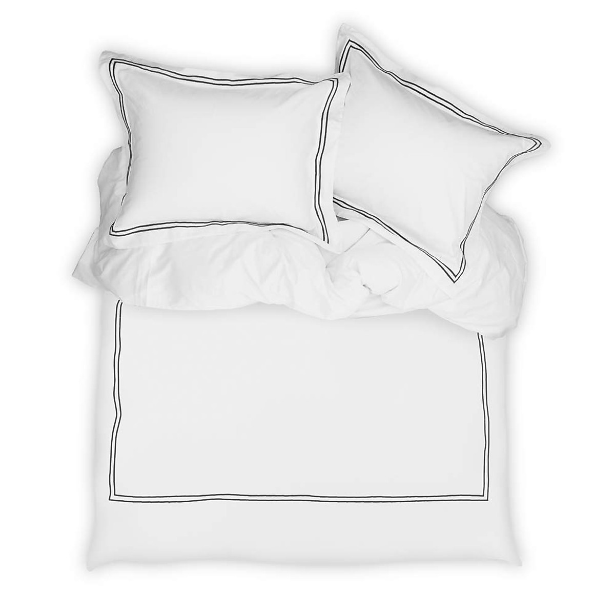 Lincove Luxury Duvet Cover Set - 100% Cotton Sateen Duvet Cover - Ultra Soft Premium Hotel Quality Design Bedding Set - 400 Thread Count (Seville, Queen)