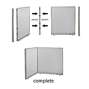 GOF Office Partition Single Full Fabric Panel (L-Post 72" h)