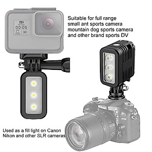 HONGDAK Waterproof Dive Light for GoPro Underwater 147ft(45m) Photography Accessories for GoPro Hero 12 11Mini 11 10 9 8 7 6 5 4 3 DJI OSMO Action