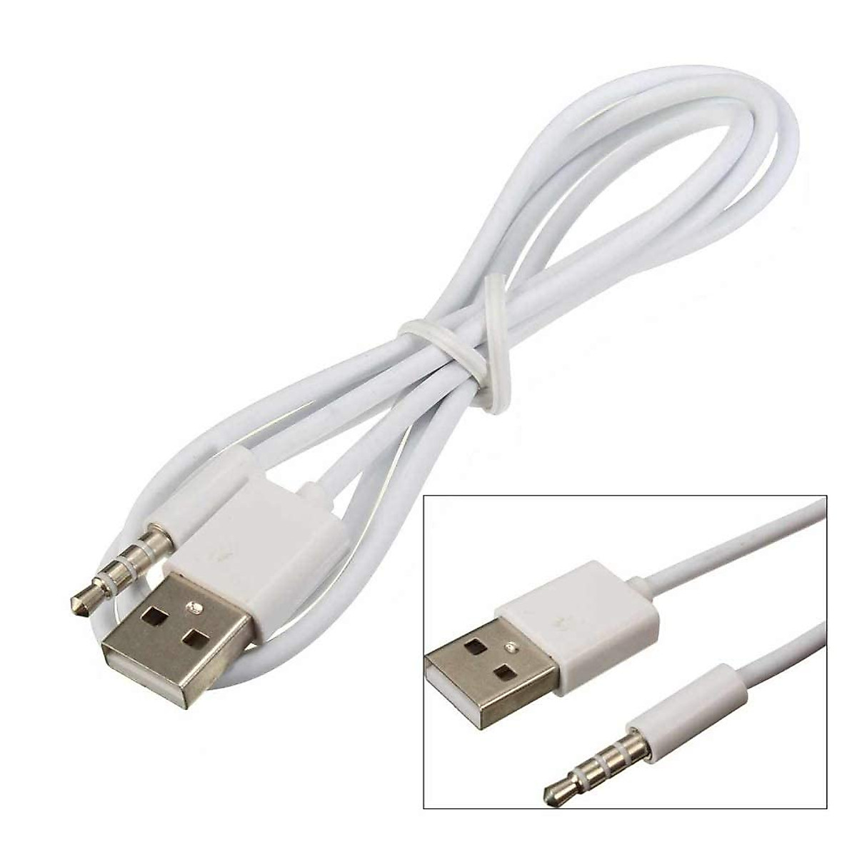 ZIMRIT 3.5mm Male AUX to USB 2.0 Adapter