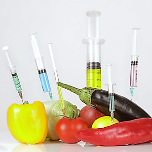 15Pack 1ml/cc Plastic Sterile Syringes with 25Ga and Cap, for Scientific Labs, Industrial Adhesives, Individually Package