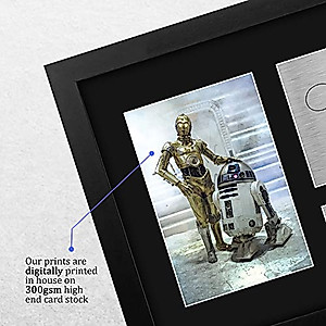 HWC Trading Anthony Daniels & Kenny Baker USL Framed Signed Printed Autograph Star Wars C-3PO R2-D2 Print Photo Picture Display - US Letter Size