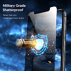 Fotbor for iPhone XR/iPhone 11 Screen Protector Privacy Tempered Glass Film, [2 Pack] iPhone 11 Privacy Screen Protector/iPhone XR Privacy Screen Protector Anti Spy Easy Install Case Friendly 6.1 Inch