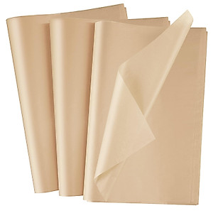 NEBURORA 100 Sheets Kraft Tissue Paper for Gift Bag 20x14 Inches Wrapping Tissue Paper Bulk Brown Decorative Art Paper for DIY Crafts Birthday Weddings Holiday Christmas Party Decor