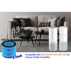 HOMFILBIT MIRO PRO Humidifier Wicking Filters for Afloia MIRO PRO, Kilo PRO Air Purifier Humidifier 2 in 1, 2 Pack