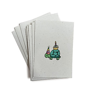 Sugartown Greetings Party Animals Birthday Cards - 24 Turtle Note Cards with Envelopes - Birthday Thank You Cards for Kids