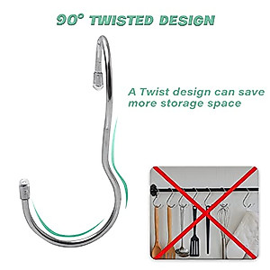 8 Pack Purse Hooks for Closet, S-Shape Metal Purse Hanger Double Hanger Hooks for Cloest Rod, Hangbag Belt Purse Hanging Storage
