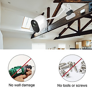 AOZTSUN 2Pack Flexible Clamp Mount Compatible with Arlo Cam, Arlo Pro/Pro 2/Pro 3/Ultra/Ultra 2, & Others Flexible Gooseneck Mounting Bracket No Tools or Wall Damage Required (White)