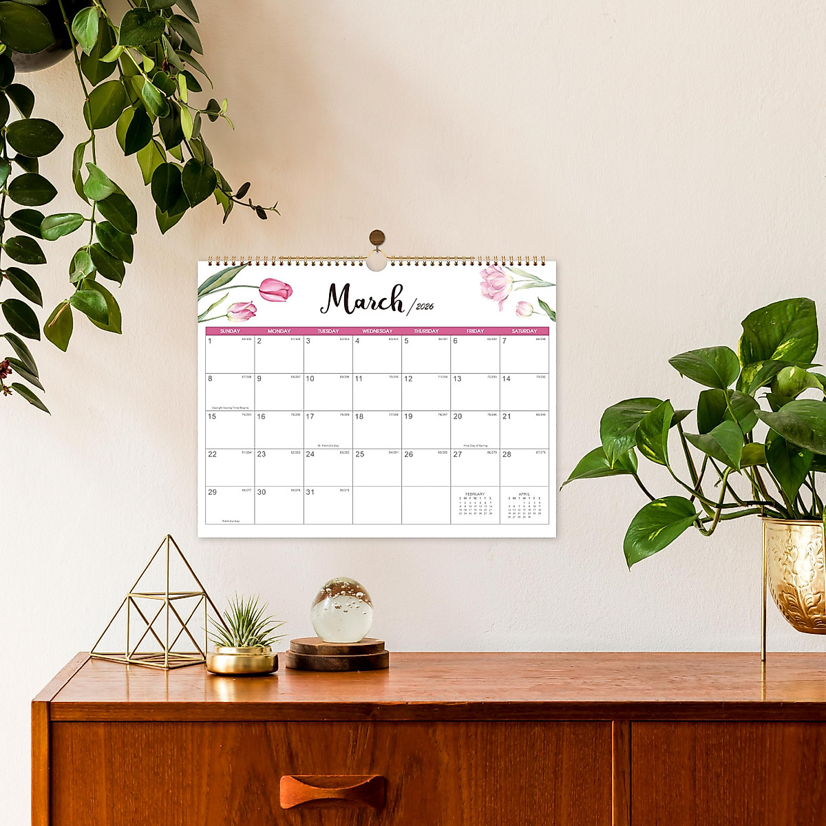 Wall Calendar 2023-2024 - 2 Yearly Wall Calendar 2023-2024, JULY 2023 - JUNE 2025, 14.8'' x 11.5'', Twin-Wire Binding, Large Blocks with Julian Dates, Perfect for Planning and Organizing Your Home and Office