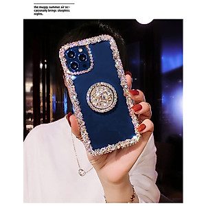 redecarie for Galaxy Note 10 Plus Case,Luxury Bling Glitter Diamond Ring Holder Kickstand Sparkle Crystal Rhinestone Women Girls Kids Clear Protective Phone Cover for Samsung Galaxy Note 10 Plus