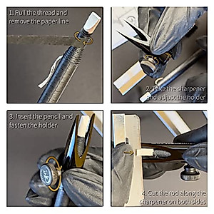 Eyebrow Mapping Kit White, Red, Gold Brow Mapping String [30m] Red, Black, and White Eyebrow Pencil Mapping Pencil Eyebrow Pencil Sharpener & 10 Eyebrow Ruler, Microblading Supplies Microblading Kit