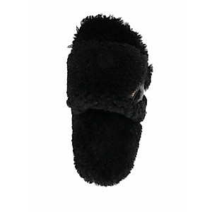 Golden Goose Women's Poolstar Shearling Sandals, Black, 8 Medium US