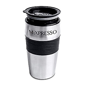 Mixpresso 2-In-1 Single Cup Coffee Maker & 14oz Travel Mug Combo | Portable & Lightweight Personal Drip Coffee Brewer & Tumbler Advanced Auto Shut Off Function & Reusable Eco-Friendly Filter
