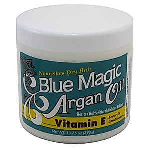 BLUE MAGIC Argan Oil & Vitamin-e Leave-in Conditioner 13.75 Oz, Blue (BLMARG)