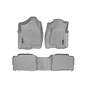 WeatherTech Custom Fit FloorLiners for Escalade, Tahoe, Yukon - 1st & 2nd Row (46003-1-2), Grey
