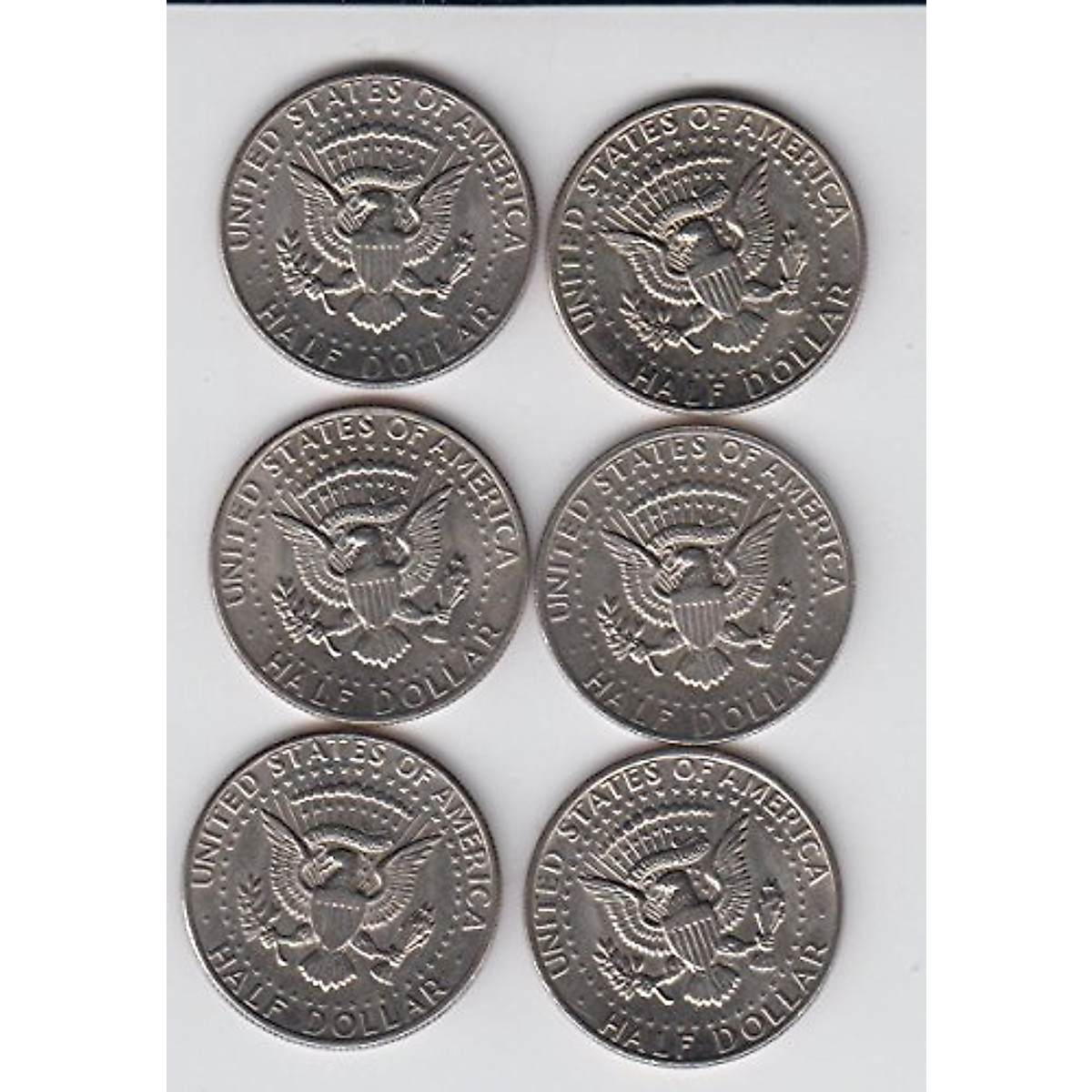 1977 Kennedy Half Dollars (6) Coins total- 1977 P&D, 1978 P&D, 1979 P&D- Circulated About Uncirculated Detials