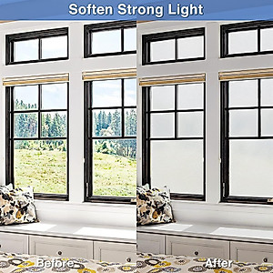 Window Film Window Decal Stained Glass Window Film Privacy Glass Vinyl Frosted Self Adhesive Film for Home Heat Control Tint UV Protective Window Sticker Privacy Window Decal (Color : H, Size : 45x3