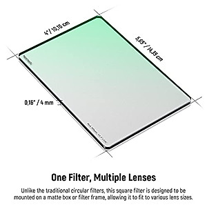 NEEWER 1/4 Black Diffusion Mist Dreamy Effect 4"x5.65" Cinema Square Filter (Rectangular) with HD Optical Glass Compatible with Tilta Compatible with SmallRig Matte Box for Cinematic Photo Videography