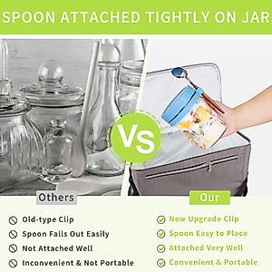 Bravebull 6Pcs Overnight Oats Containers with Lids and Spoon 12 Oz Wide Mouth Mason Jars,Meal Prep Container,Glass Food Storage Containers for Yogurt,Fruit,Cereal,Salad,Oat