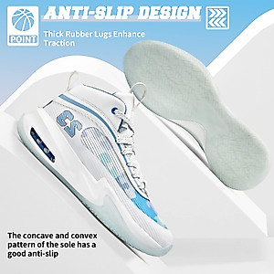 ASHION Boys Girls Shoes Sneakers Kids Shoes Boy's Basketball Shoes for Kids Basketball Shoes Tennis Shoes Non-Slip Sneakers(5,A-Blue)