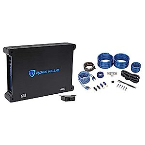 Rockville dB12 2000w Peak / 500w RMS Mono Car Amplifier + Amp Kit
