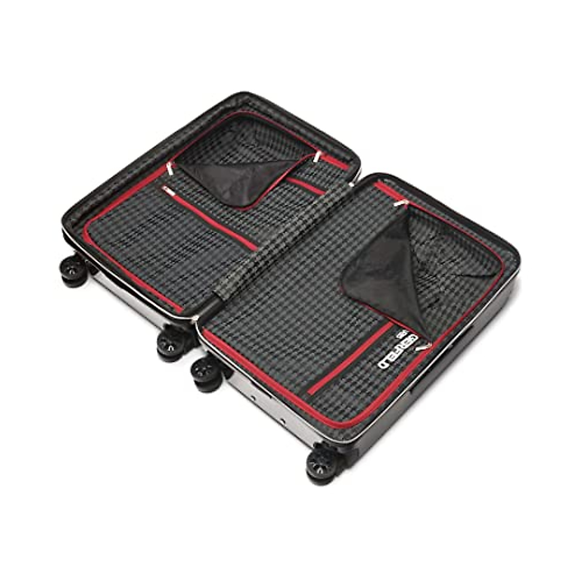 Karl Lagerfeld Paris Flowers 25" Upright Luggage, Black