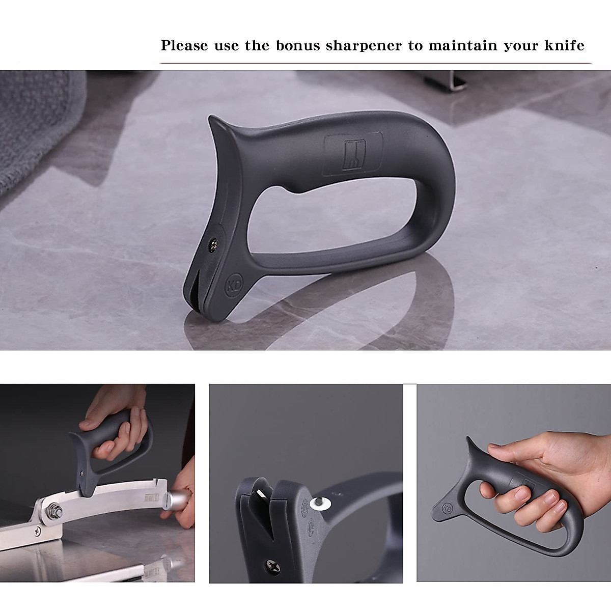 HENWAFX Manual Ribs Meat Chopper Slicer 13.5 inch Stainless Steel meat chopper for home use beef jerky slicer Frozen Meat Vegetable Food Chicken Duck and Fish Cutter (KD0288)