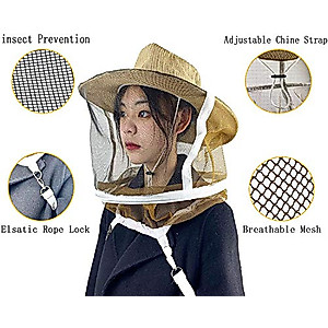BeesNise Beekeeping Veil Hat Beekeeper Hat with Anti-bee Netting Professional Bee Keeping Supplies