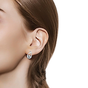 Tunzug 2-2.4 CT Moissanite Earrings 925 Sterling Silver 18K Gold Plated Friction Flat Base D Color VVS1 Lab Imitation Diamond Studs Minimalist Mermaid Tail Earrings for Women