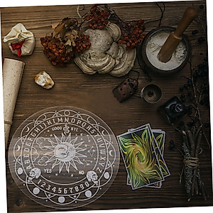 ABOOFAN 4pcs Pendulum Dashboard Divination Board Divination Message Board Divination Pendulum Board Divination Tools Divination Prop Supplies Divination Supplies The Witch Acrylic Letter