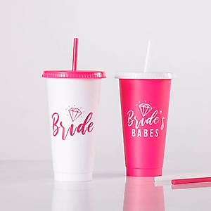 Pop Fizz Designs Bachelorette Cups for Bachelorette Party [10 Pack], Bachelorette Party Supplies, Bachelorette Party Cups, Bride Cup, Bridesmaids Cups, Bridal Party Cups, Bridesmaid Tumbler Set of 10