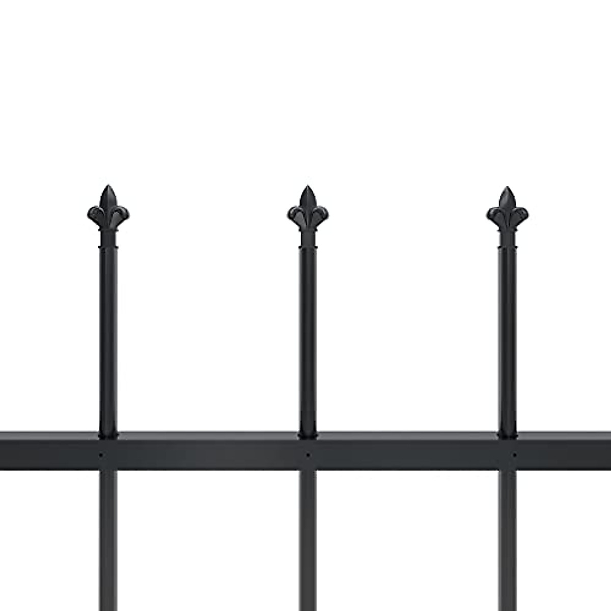 Garden Fence with Spear Top,Garden Fence Border,Portable Fence,Privacy Fence,Fencing for Yard,Private Fence,Garden Fence for Dogs,for Patio,Backyard,Outdoor Pool,Porch, Steel 66.9"x47.2" Black