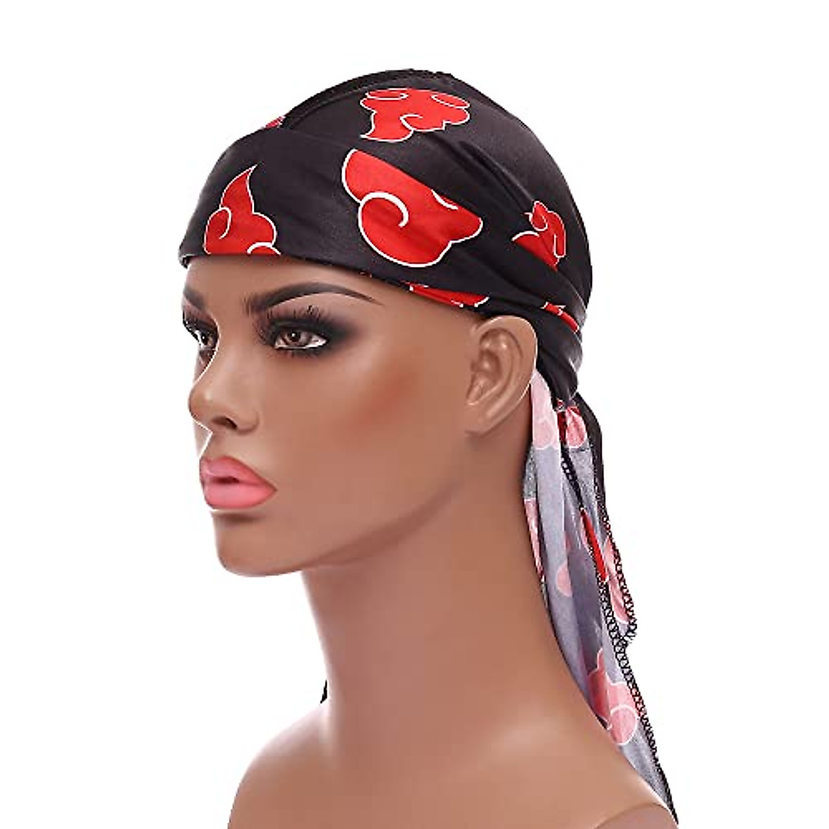 Military Camouflage Premium Silky Durags with Long Tail Colorful 360 Waves Doo rag for Men Du rag Cap (3/4 Packed) (Set15)