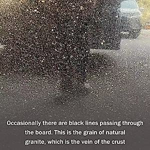 Midnight Granite Cutting Board Black Marble Cutting Board 20"L X 16"W X 0.4"Th Stone Cutting Board With Non-Slip Pads Granite Slab Marble Pastry Board Marble Chopping Board